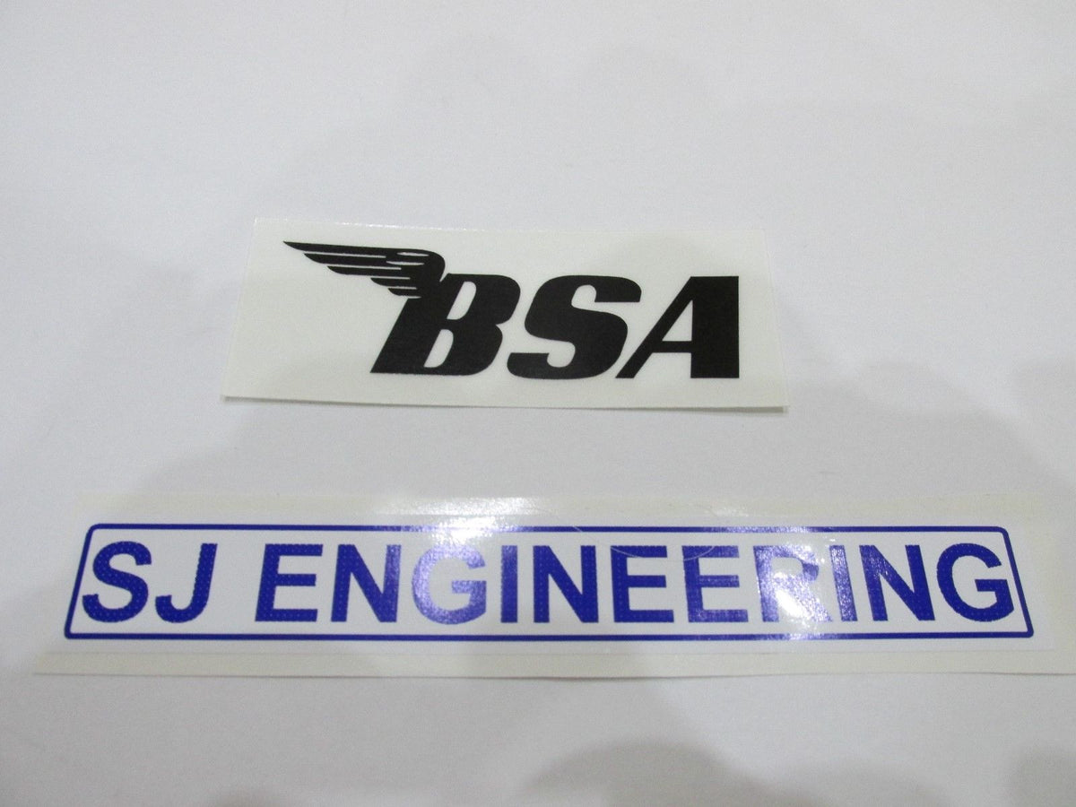 BSA TRANSFER STICKER DECAL BLACK UK MADE – SJ Motorcycle Engineering